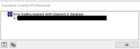 Error Loading Segment And Locked Inventor Files Checked Out From Vault
