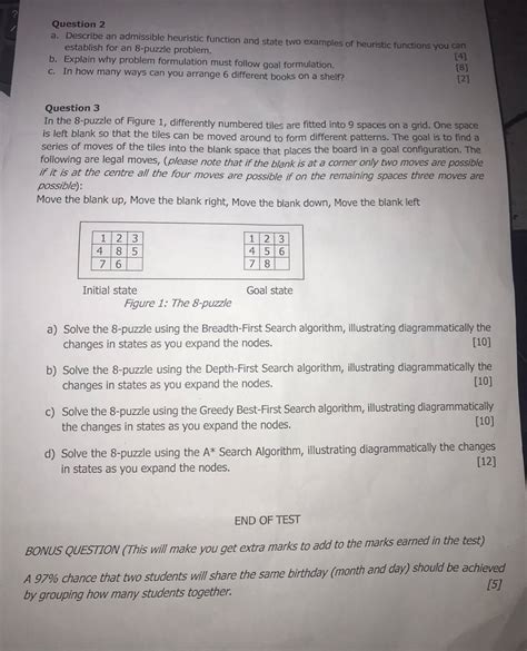Solved Question 2a ﻿describe An Admissible Heuristic