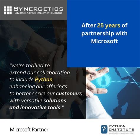 Synergetics Learning On Linkedin Python Pythonpartner Programming