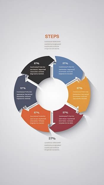Circle Infographics Diagram Template With Six Steps Or Options Vector