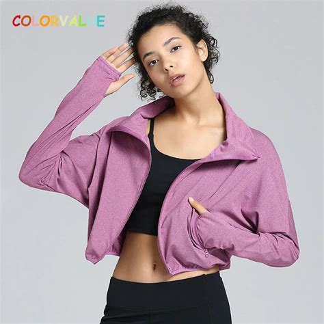Цветная Водонепроницаемая ветровка для занятий йогой на молнии для