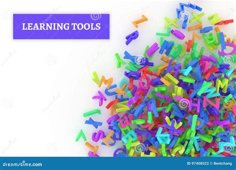 Kindergarten Word Cloud Stack Of Alphabets Stock Illustration