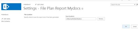 File Plan Report In Sharepoint 2013