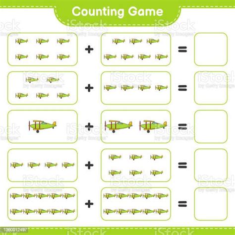 카운트 앤 매치 평면 수를 계산하고 올바른 숫자와 일치합니다 교육 어린이 게임 인쇄 워크 시트 벡터 일러스트레이션 0명에 대한 스톡 벡터 아트 및 기타 이미지 Istock