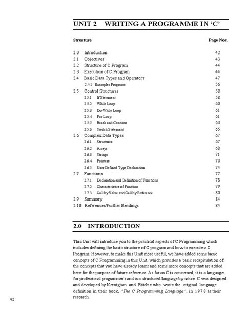 Unit 2 Writing A Programme In C Pdf Variable Computer Science