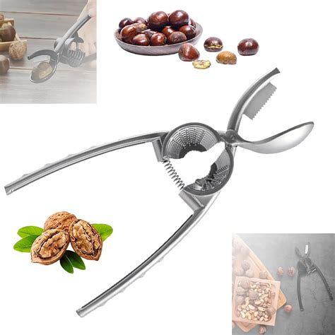 2 In 1 Nut Cracker Walnut Heavy Duty Nutcracker Tool Nut Crackers For All Nuts Aluminum Alloy