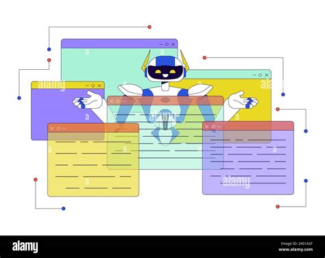 Robot Webpages Stock Vector Images Alamy