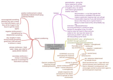 Lesson 9 Principles Of Learning And Behaviour Modifications Coggle