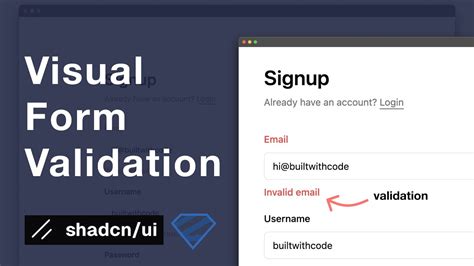 Signup Form Validation Using Shadcn Zod YouTube