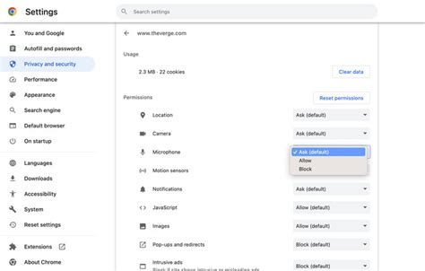 How To Manage Camera And Mic Permissions On Your Desktop The Verge
