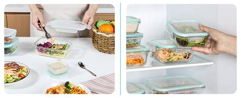 Vtopmart 15 Pack Glass Food Storage Containers Set Meal Prep Container With