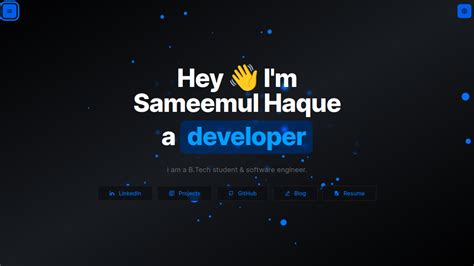 Github Sameemul Haqueportfolio Personal Portfolio Website • Nextjs Tailwind Css Vercel