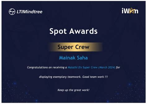 Mainak Saha On Linkedin Thankyou Ltimindtree And My Team For The