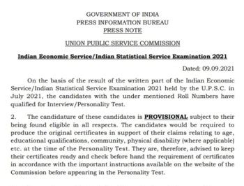 UPSC IES ISS Result OUT Interview Date Details Given PuzzlesHuB