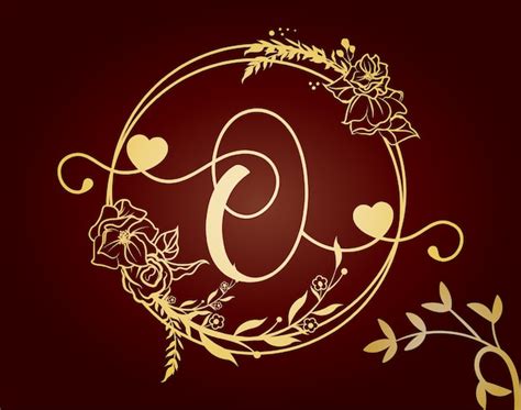 럭셔리 모노그램 로고 디자인 서식 파일 프리미엄 벡터