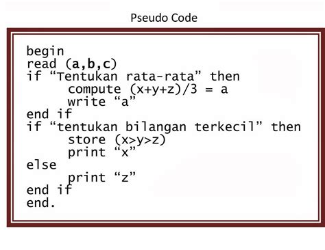 Flowchart Dan Pseudocode Programming Logic