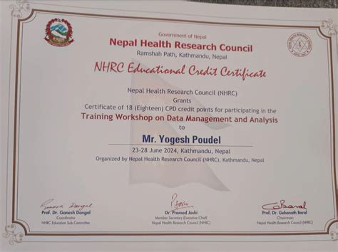 Yogesh Poudel On Linkedin Datamanagement Dataanalysis Nhrc Continuouslearning