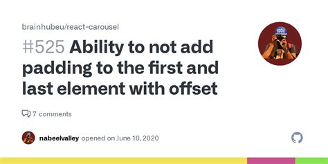 Ability To Not Add Padding To The First And Last Element With Offset