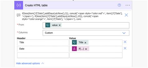 Add Background Colour To A Row In Html Table Power Automate