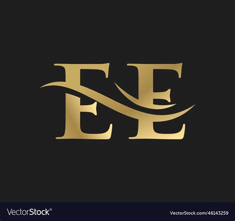 Letter E Linked Logo Royalty Free Vector Image