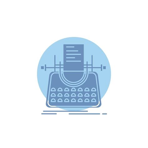 Article Blog Story Typewriter Writer Glyph Icon 12927734 Vector Art At Vecteezy