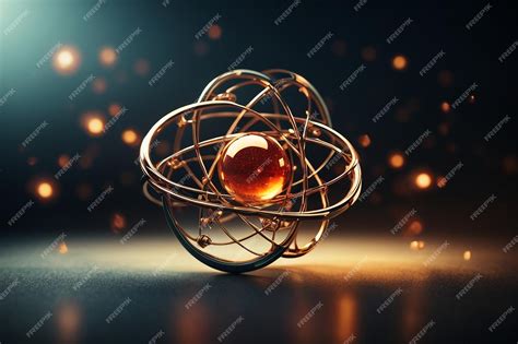 Premium Ai Image 3d Rendering Of An Atom Symbol Structure