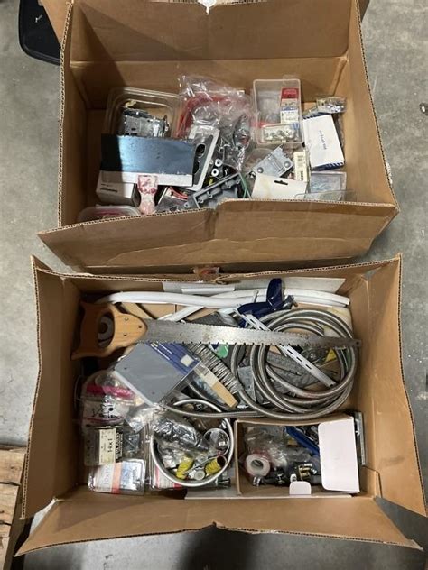 Two Boxes Of Assorted Fasteners And Hardware