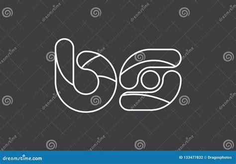 Alphabet Letter Bs B S Combination Black White Logo Company Icon Stock
