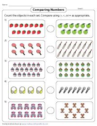 Comparing Numbers Worksheets Worksheets Library