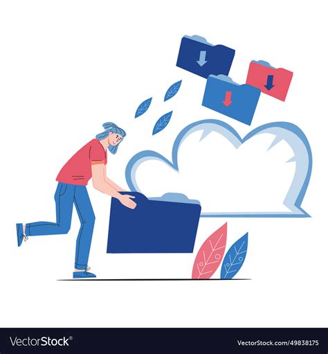 Server And Cloud Computing Internet Hosting File Vector Image