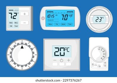 Thermostat Vector Set Controller Screen Floor Stock Vector Royalty Free Shutterstock