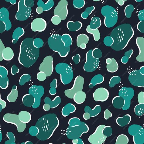 premium vector abstract green blobs seamless pattern