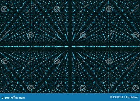 Vector Infinity Data Matrix Visualization Blue Big Data Structure With Binary Numbers Lattice