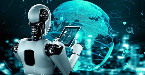 Premium Photo Internet Connection Controlled By Ai Robot Huminoid And