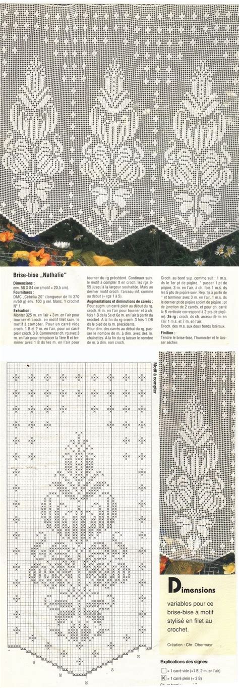 Занавес на окно крючком Filet Crochet Crochet Creations