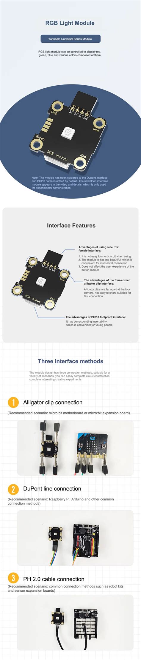 Yahboom Colorful Tricolour Lamp Microbit Rgb Light Sensor Module Buy
