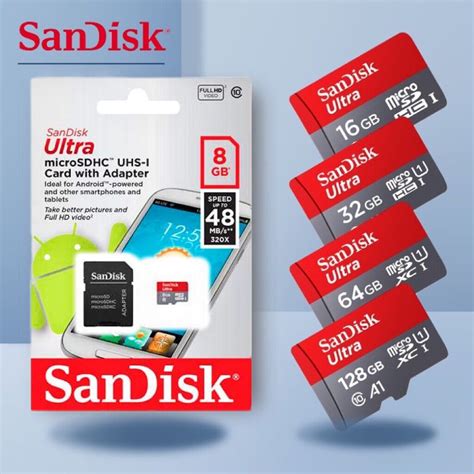 Sandisk Cartão De Memória Sd Ultra A1 8gb 16gb 32gb 64g 48ms Para