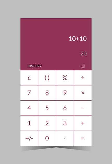 Premium Vector App Screen Calculator In Mobile Phone Design Ui Kit