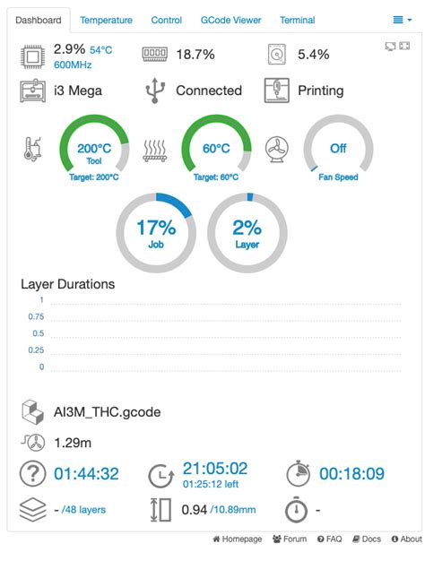 Layer Durations Graph Does Not Populate · Issue 115 · J7126 Octoprint