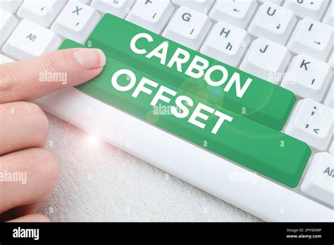Text Showing Inspiration Carbon Offset Internet Concept Reduction In