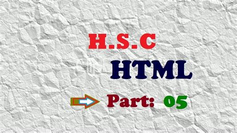 Hsc Ict Html Part 05 Bangla Version Youtube
