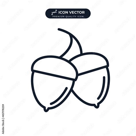 Acorn Icon Symbol Template For Graphic And Web Design Collection Logo