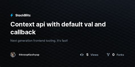 Context Api With Default Val And Callback Stackblitz