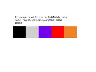 Colour Palette PPTX Rock Music Music