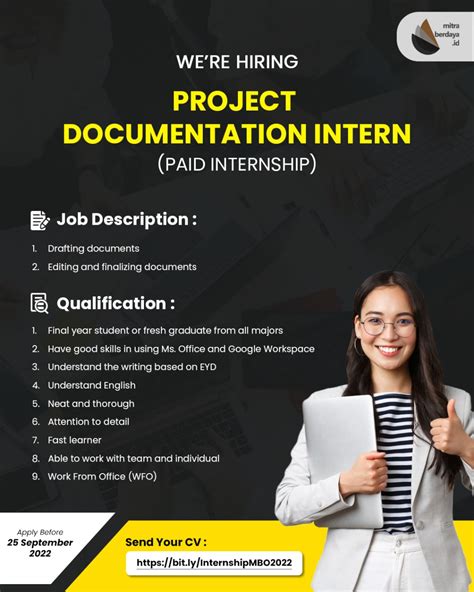 Lowongan Kerja Project Documentation Intern Paid Internship Di Pt