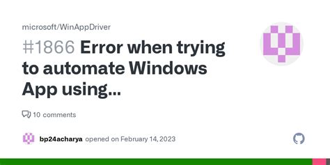 Error When Trying To Automate Windows App Using Winappdriver Other Apps Like Notepad Running