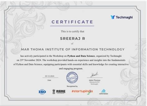 Sreeraj R On Linkedin Python Datascience Techmaghi
