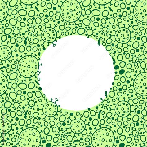 Background Frame Border From Molecules Cells Of Virus Bacteria