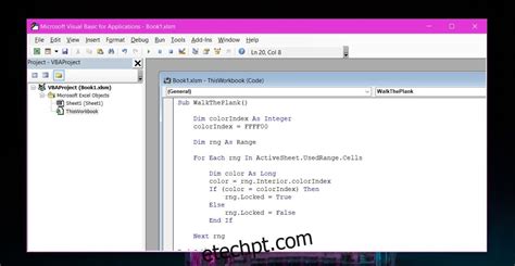 como bloquear células com base na cor no microsoft excel