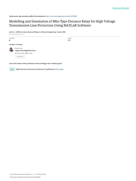 Mho Relay 2 Pdf Pdf Electrical Impedance Electric Power Transmission